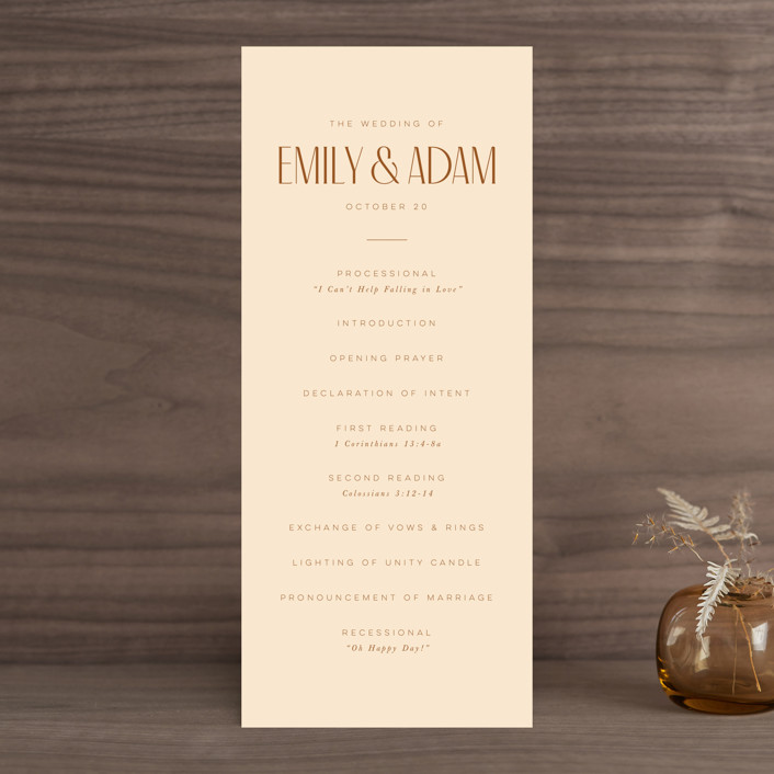Classic Touch Wedding Programs by April Astudillo | Minted