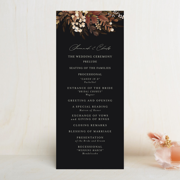 Falling into Love Wedding Programs by Chris Griffith | Minted