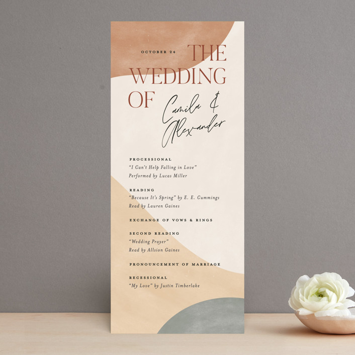 Surface Wedding Programs by Pixel and Hank | Minted