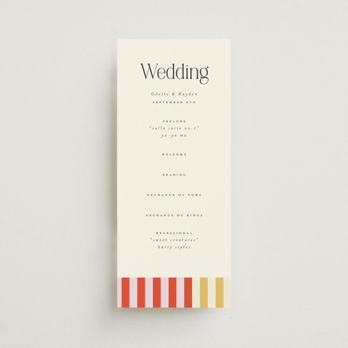 Quilted Grid Wedding Programs by Morgan Kendall | Minted