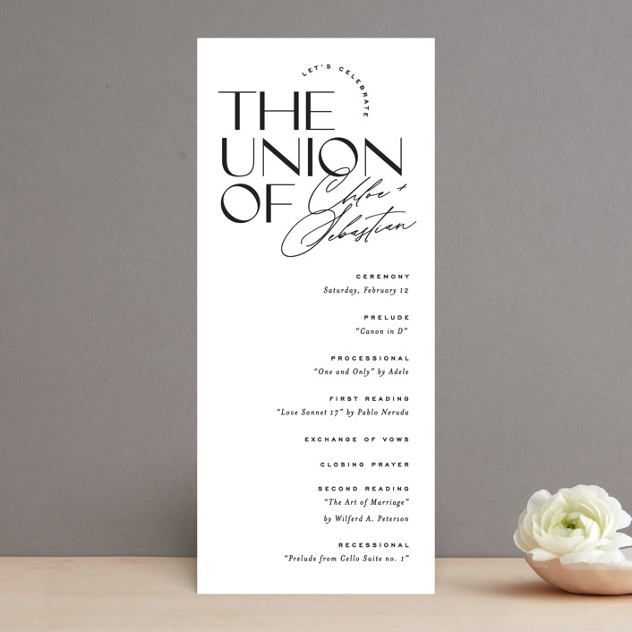 Union Stack Wedding Programs by Jessica Corliss | Minted