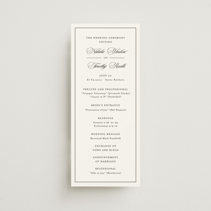 Sincerity Wedding Programs by Kimberly FitzSimons | Minted