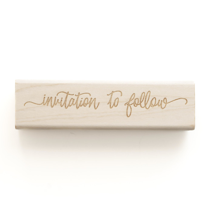 Invitation to Follow Stamp Rubber Stamps by Paper Sushi | Minted
