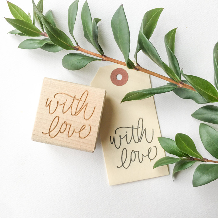 With Love Stamp Rubber Stamps by Paper Sushi | Minted