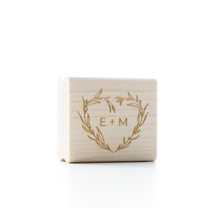 Personalized Heart Wedding Monogram Stamp Rubber Stamps by Paper Sushi ...