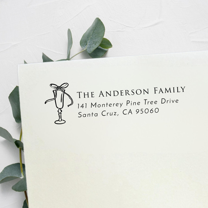 Bow Drink Address Stamp | Self Inking Return Address Stamp Address ...