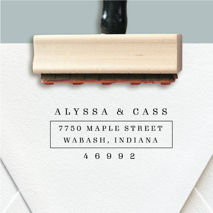Custom Mid Century Modern Return Address Stamp | Simple and Classic ...