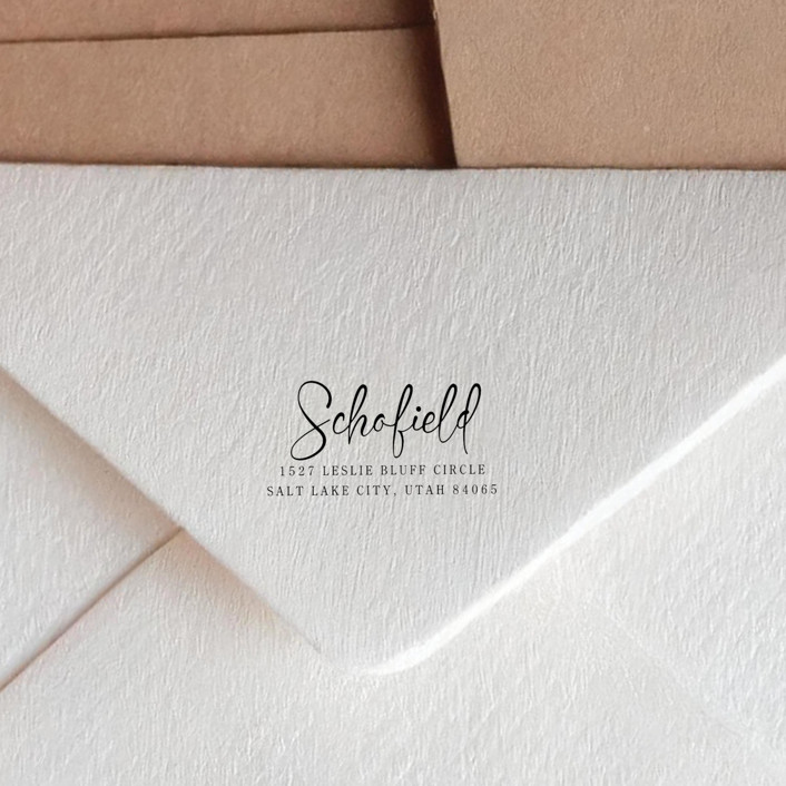 Elegant script Custom Address Stamp | Self Inking Address Stamps by ...