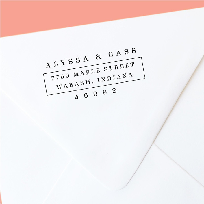 Custom Mid Century Modern Return Address Stamp | Simple and Classic ...