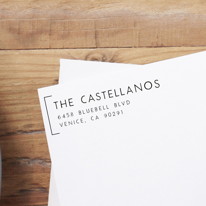 Modern Bracket Custom Address Stamp | Self Inking Address Stamps by ...