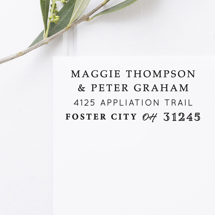 Two Names Return Address Stamp, Rectangle Self Inking Address Stamps by ...