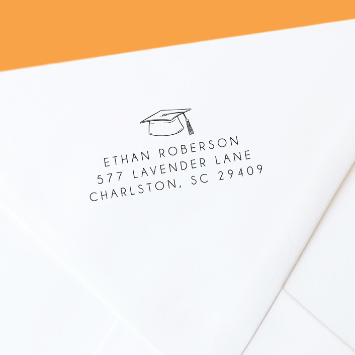 Personalized Self-Inking Return Address Stamp | Modern Graduation ...