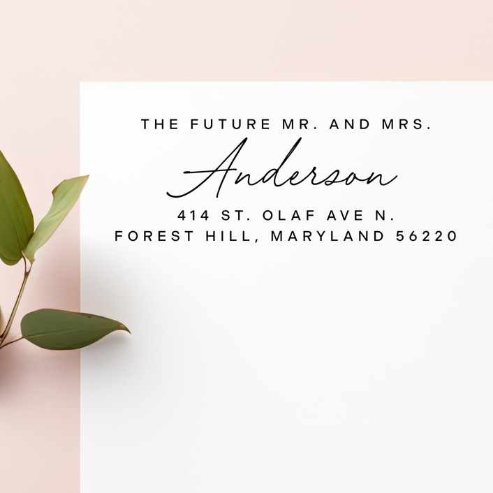 Personalized Address Self-Inking Stamp with Elegant Calligraphy Address ...