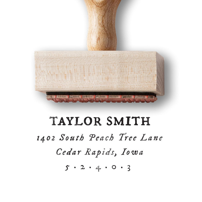 Custom Return Address Stamp | Rustic Wedding | Wooden Rubber Stamp ...
