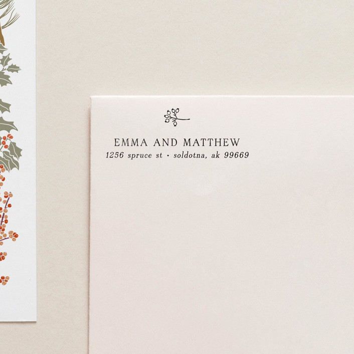 Holiday Address Stamp No. 5 Address Stamps by Cedar and Grey | Minted