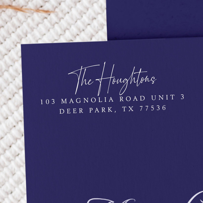 White Ink Calligraphy Address Stamp | Wooden Stamp Set Address Stamps ...