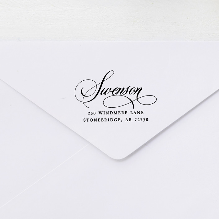 Formal script Custom Address Stamp | Self Inking Address Stamps by Sara ...