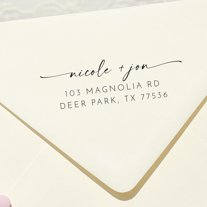 Custom Couple Address Stamp | Self Inking Return Address Stamp Address ...