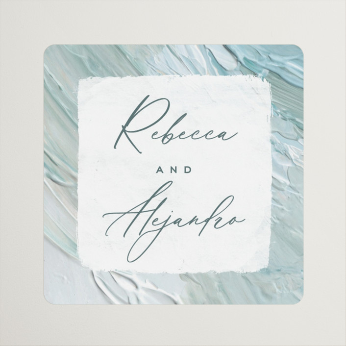 Tidal Wave Wedding Favor Stickers by Hooray Creative | Minted