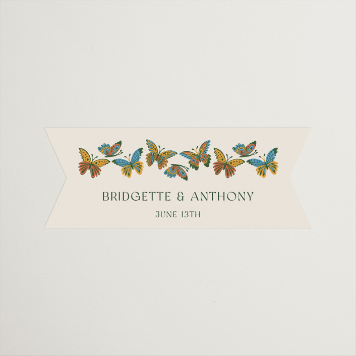 Flutter Wedding Favor Stickers by Jen Owens | Minted