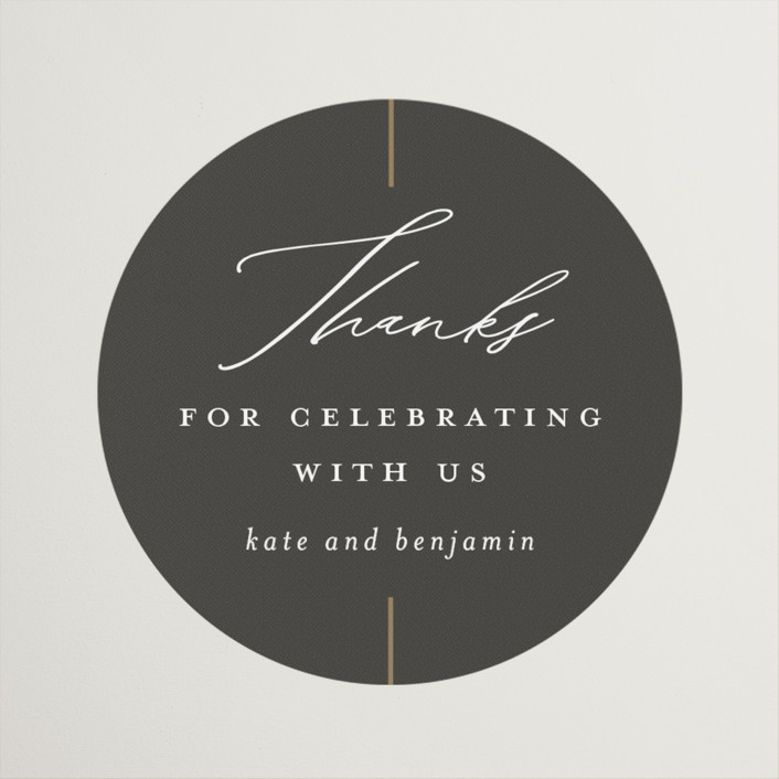 Formal lines Wedding Favor Stickers by Erica Krystek | Minted