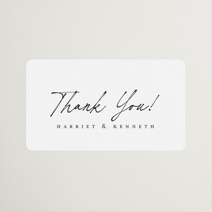 Scripted Elegance Wedding Favor Stickers by Ana de Sousa | Minted