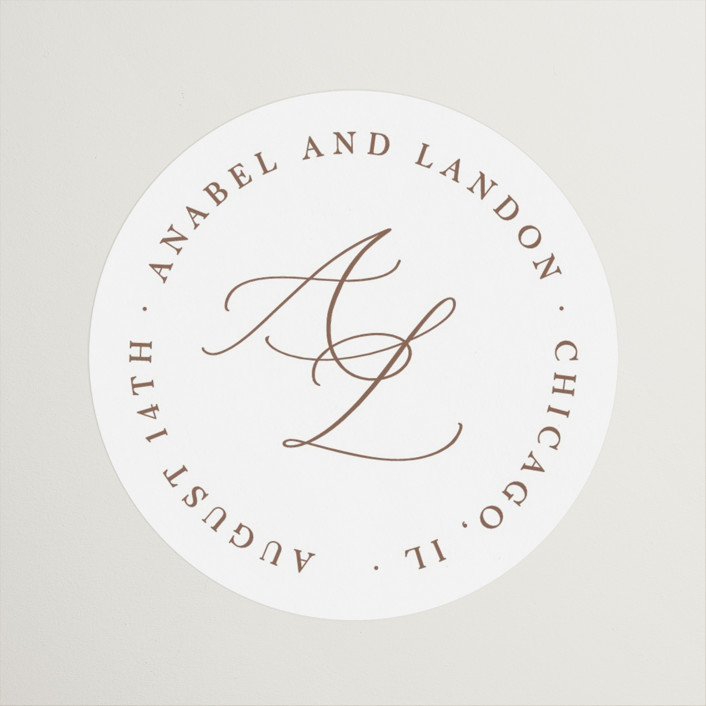 Luxe script Wedding Favor Stickers by Hooray Creative | Minted