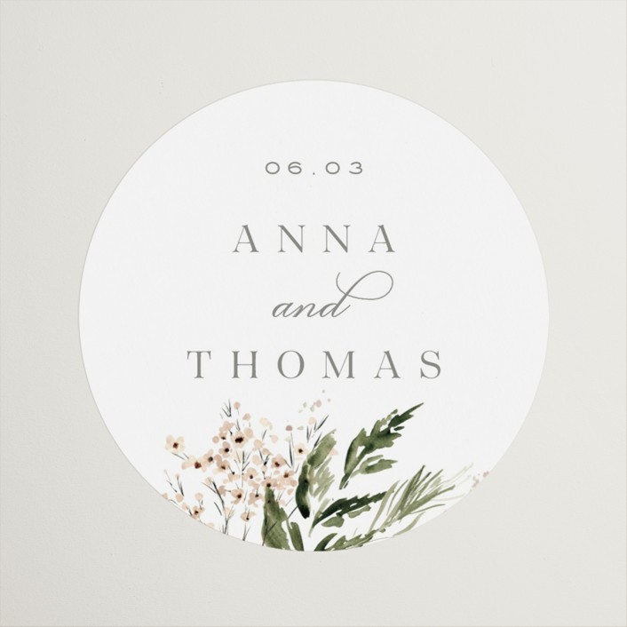 Grace Wedding Favor Stickers by Leah Bisch | Minted