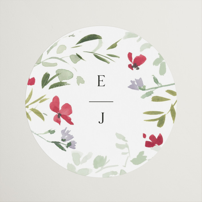 Brynn Wedding Favor Stickers by Everett Paper Goods | Minted