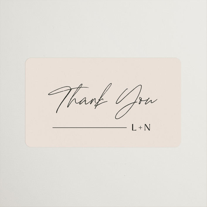 Modern Aligned Wedding Favor Stickers by Carolyn MacLaren | Minted