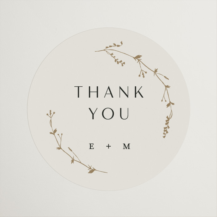 Vine Wrap Wedding Favor Stickers by Amy Kross | Minted