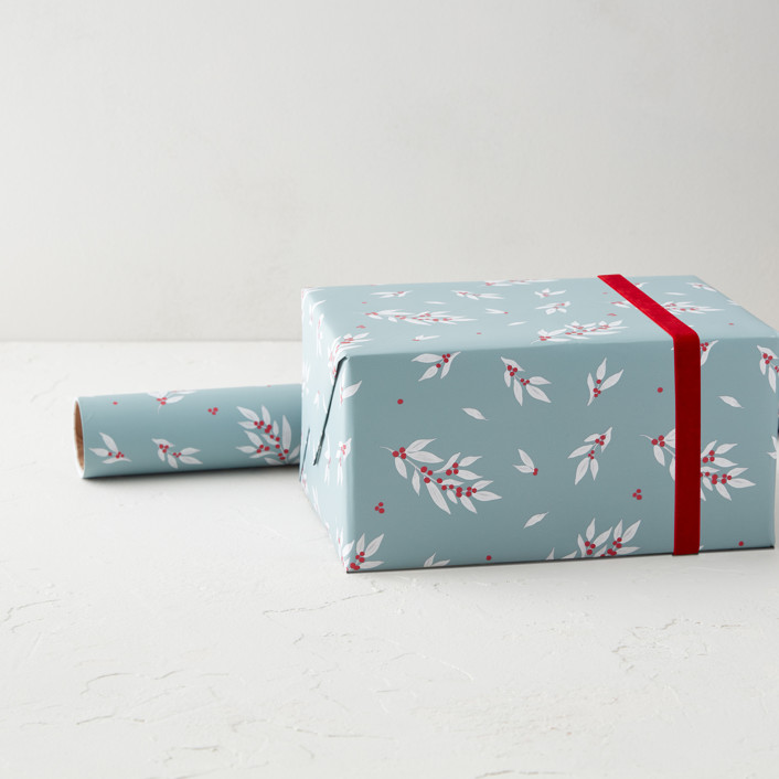 White Christmas Wrapping Paper by Paola Benenati | Minted