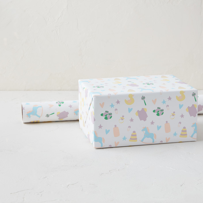 Baby's Trinkets Wrapping Paper by Chelsea Petaja | Minted