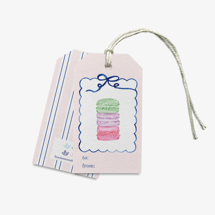 Macaron Stack Gift Tags [Set of 8] Holiday Gift Tags by Liesel Anne ...